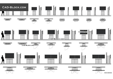 Tv Furniture Cad Blocks Free Autocad File Download Dwg Format