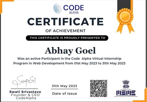 Abhay Goel On Linkedin Codealpha Codealphaintern