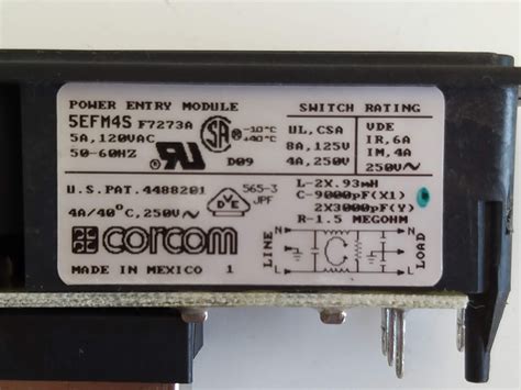 93228191 Power Entry Module 5efm4s F7273a Corcom