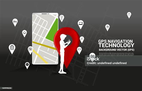 휴대 전화 및 3d Gps 핀 마커와 휴대 전화 응용 프로그램에서지도와 사업가 지도에 대한 스톡 벡터 아트 및 기타 이미지