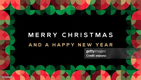 Red And Green Merry Christmas Poster High Res Vector Graphic Getty Images