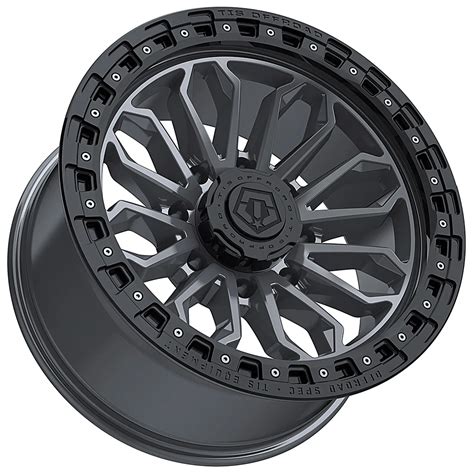 20 Tis Wheels 556ab Satin Anthracite With Black Simulated Bead Ring 8