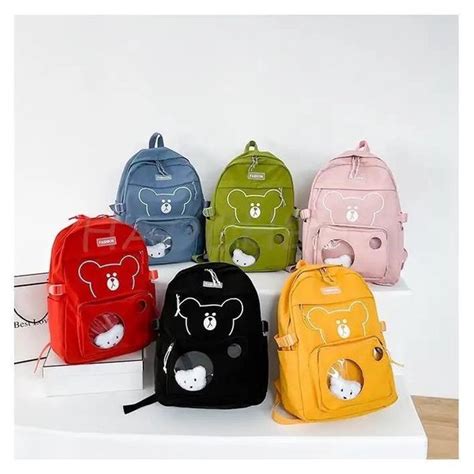 Jual Ransel Kartun Harajuku Perempuan Tahan Air Tas Sekolah Wanita Imut Nilon Kawaii Ransel