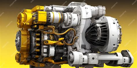 Premium Photo Robot Engine Concept Of Modern Robot Engine Isolated