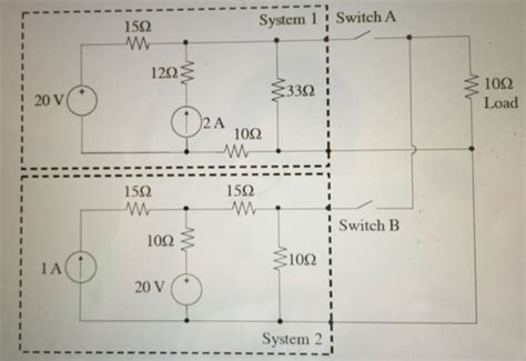 Solved Two Systems Are Being Used To Power A Load A Chegg Com
