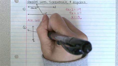 Solving For Angles In Transversal Problems YouTube
