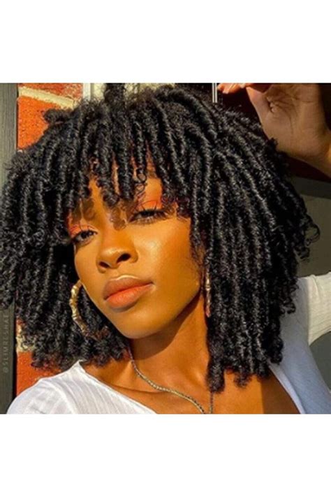 Queentas Dreadlock Wigs For Women And Men Short Curly Afro Braided Wigs Faux Locs Twist Braiding