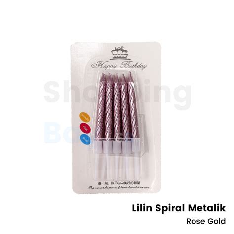 Jual Lilin Spiral Metalik Birthday Candle Premium Lilin Ulang Tahun Wavy Shopee Indonesia
