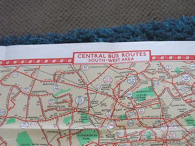 Genuine Central Bus Routes Map Posters 1965 470840676