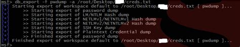 Export Credentials With Dbexport Command