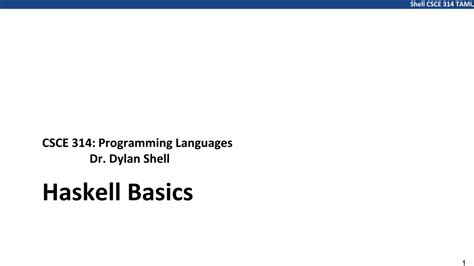 Ppt Haskell Basics Powerpoint Presentation Free Download Id8801979