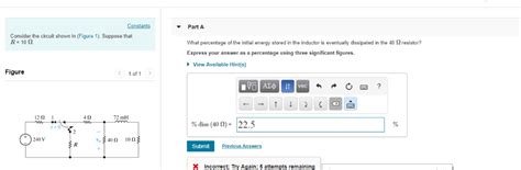Solved Constants Part A Consider The Circuit Shown In Chegg