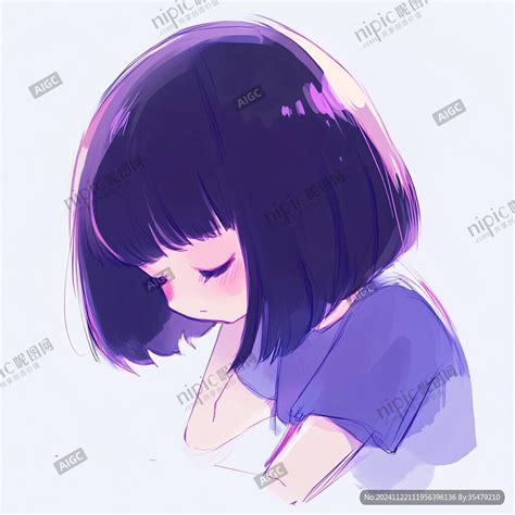 ai创作图孤单的小女孩插画 少女祈祷插画 治愈系少女 q版短发少女 人物插画短发女生 q版短发女孩 治愈系女孩 手绘闭眼女孩 女孩背影萌系插画