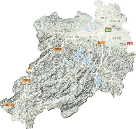 霍山县高清地形地图