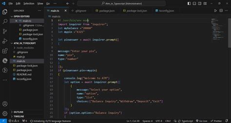 Muhammad Daniyal On Linkedin Project 03atm Machine Project Typescript Nodejs And Inquirer