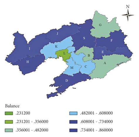Distribution Map Of The Water Structure Balance Of The Cities Under The Download Scientific