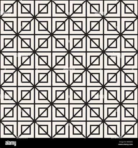 Vector Seamless Lattice Pattern Modern Stylish Texture With Monochrome Trellis Repeating