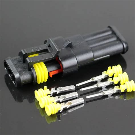 Pin Holes Automotive Car Waterproof Connector Plug Socket Male And