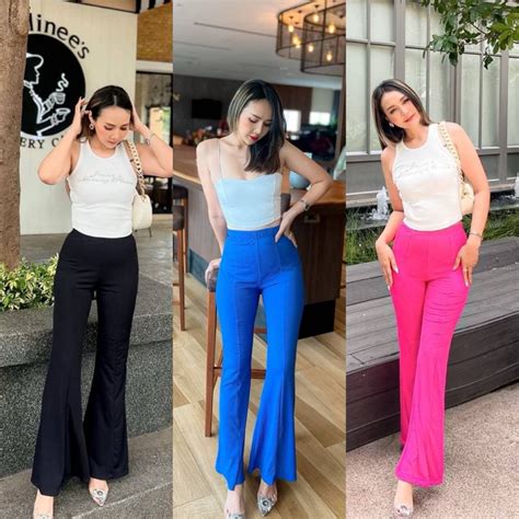 No87 กางเกงขาม้า ยุค90 ไม่ผ่าหน้า มีไซส์ S Xl สาวอวบ Shopee Thailand