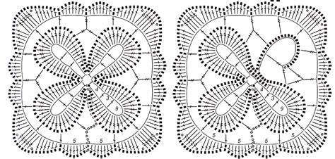 Клевер в мотиве крючком 2 варианта 2 схемы Наталья Ач Дзен
