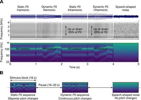 Example Stimuli And Experimental Design A Waveforms Narrow Band Download Scientific Diagram