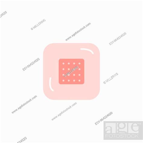 Contraceptive Patch Colored Flat Style Icon Birth Control Method