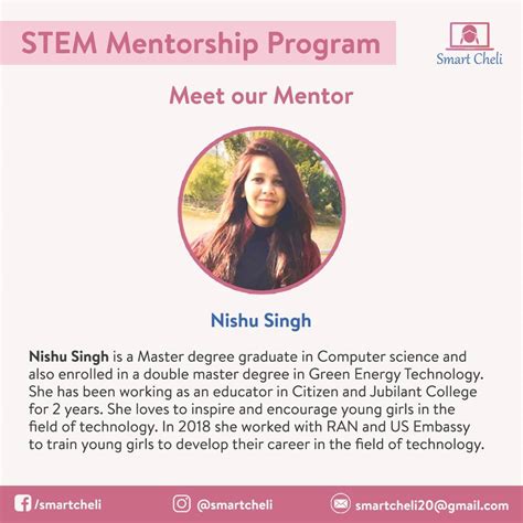 Smart Cheli Meet Our Mentor Nishu Singh