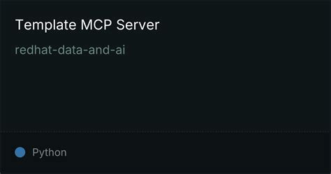 Template Mcp Server Alternatives Glama