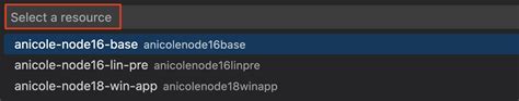 there is no tip select a resource in the input box when executing