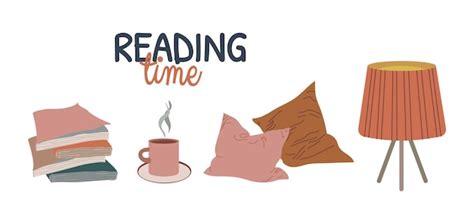 읽기 시간 벡터 일러스트 레이 션 흰색 배경에 고립 프리미엄 벡터