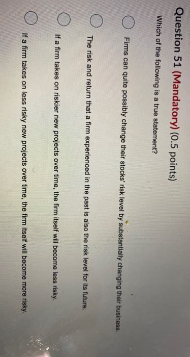 Solved Question 30 Mandatory 05 Points Saved Why Is The