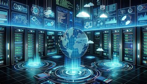 futuristic data center premium ai generated image
