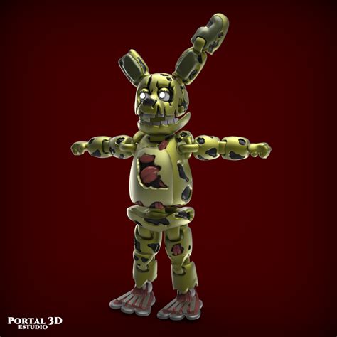 🧁 Springtrap Five Nights At Freddys Print In Place Without Support・ Stl File For ・cults