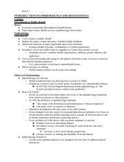 Module Introductions To Epidemiology And Biostatistics Docx Module INTRODUCTION TO