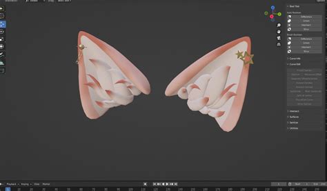 3d Model Kawaii Cat Fox Kitsune Ears Fluffy Fully Rigged Vrchat Textured Vr Ar Low Poly