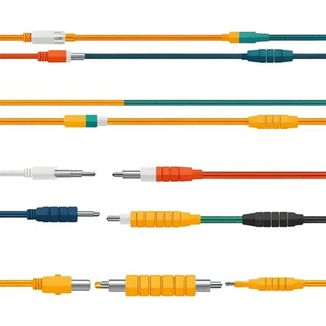 Cord Vector Set White Background Isolated A High Quality Premium Ai