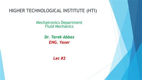 Fluid Mech Lecture 2 Dr Tarek Abbaspdf