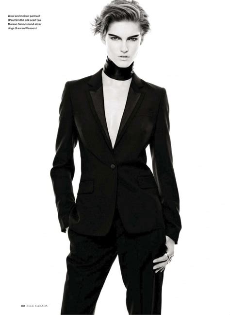 Power Chic Erin Macdonald By Nelson Simoneau For Elle Canada April
