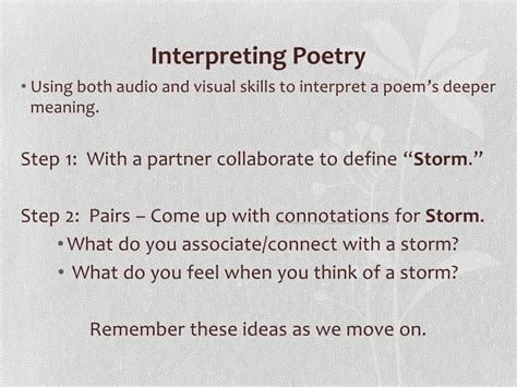 Ppt Interpreting Poetry Powerpoint Presentation Free Download Id