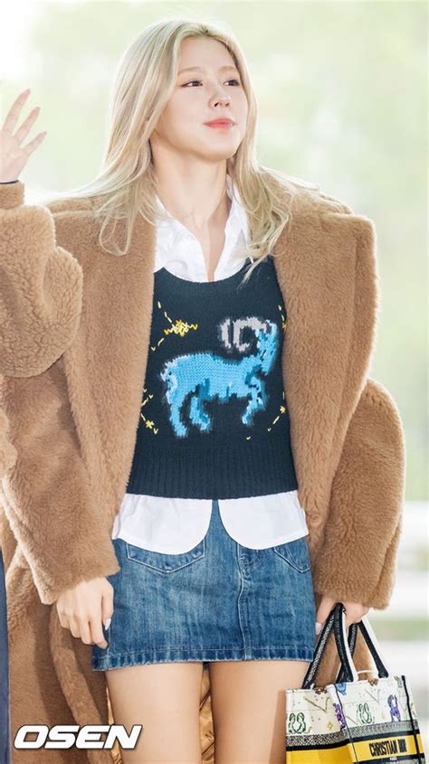 여자 아이들 미연 우아한 코트 패션 [사진]