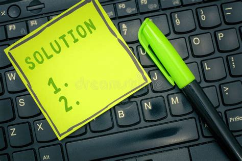 Handwriting Text Solution Concept Meaning Means Of Solving Problem Or Dealing With Difficult