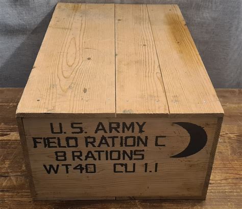 U S Wwii Repro Wooden K Ration Crate In Good Condition