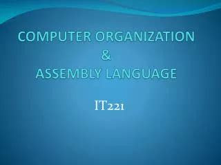 Ppt Assembly Language And Computer Architecture Using C And Java Powerpoint Presentation