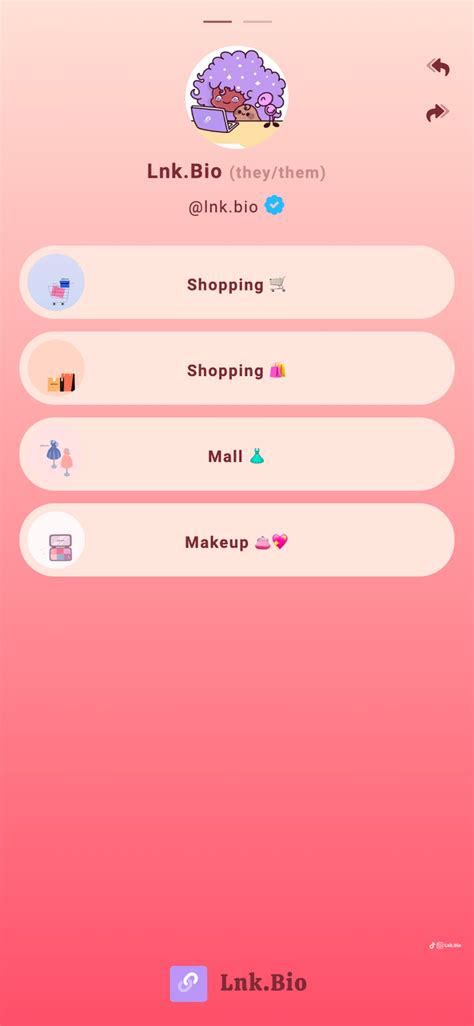 Pink 💓 Linkinbio Template For Lnk Bio Pages