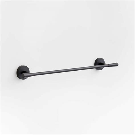 Tapered Matte Black Bath Towel Bar 18 Crate And Barrel