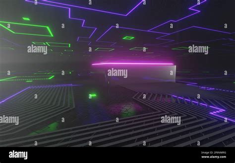 3d Rendering Technology Background Microchip High Tech Future High Speed Cpu Motherboard Dark