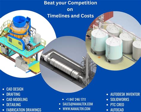 Cadservices Caddetailing Autodeskinventor Ptccreo Cad Services In Houston Namaltek