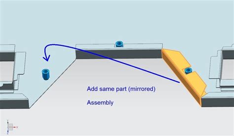 add same part to assembly mirrored