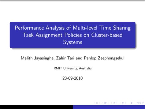 Pdf Performance Analysis Of Multi Level Time Sharing Task Assignment