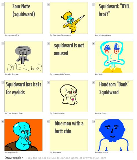 Sour Note Squidward Drawception